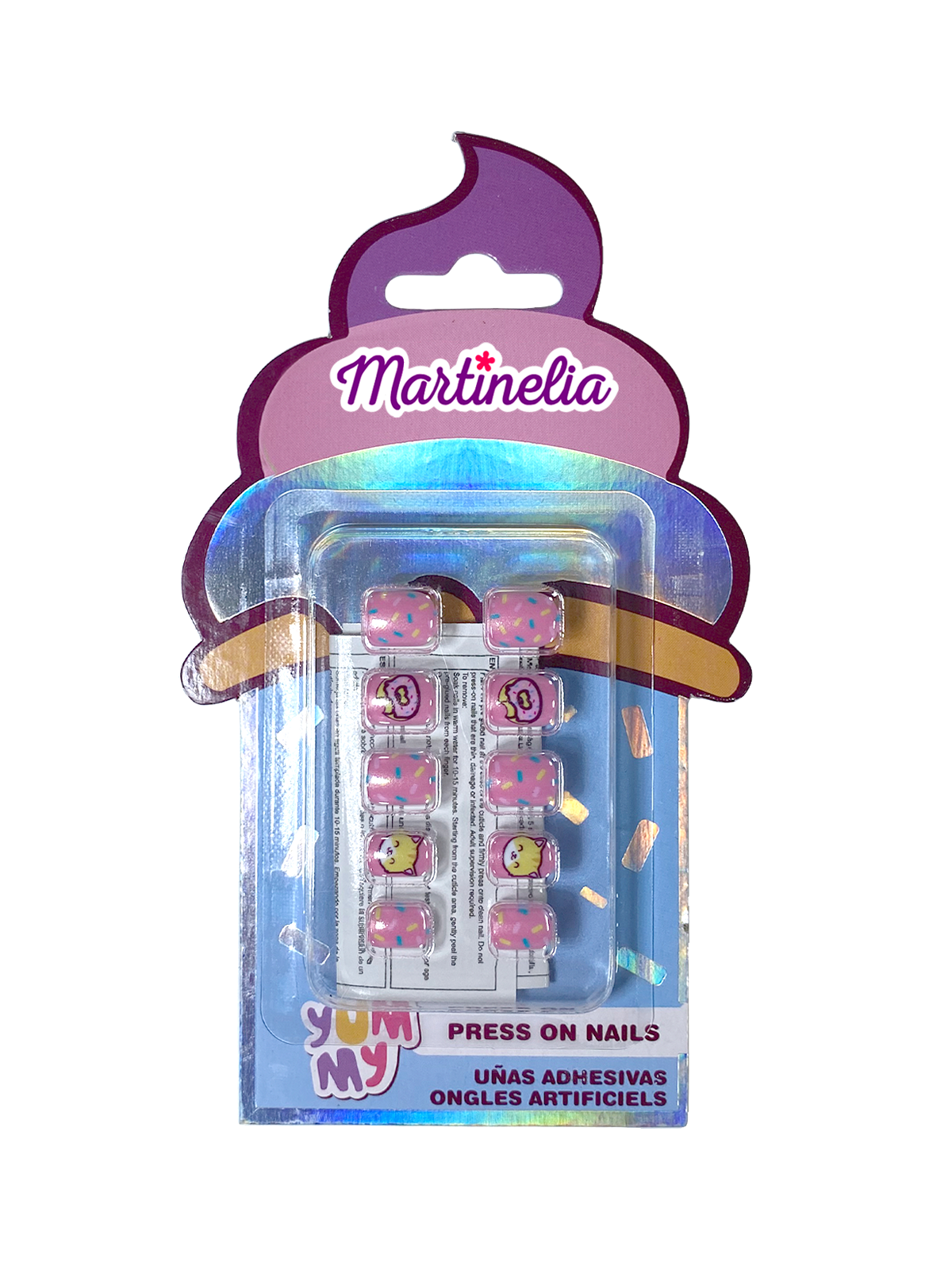 Набор накладных ногтей Martinelia голубой 35080b