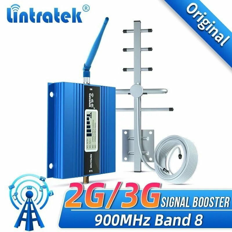 Lintratek GSM 2G/3G/4G Band8 усилитель сотовой связи 900Mhz мобильного телефона ретранслятор сети