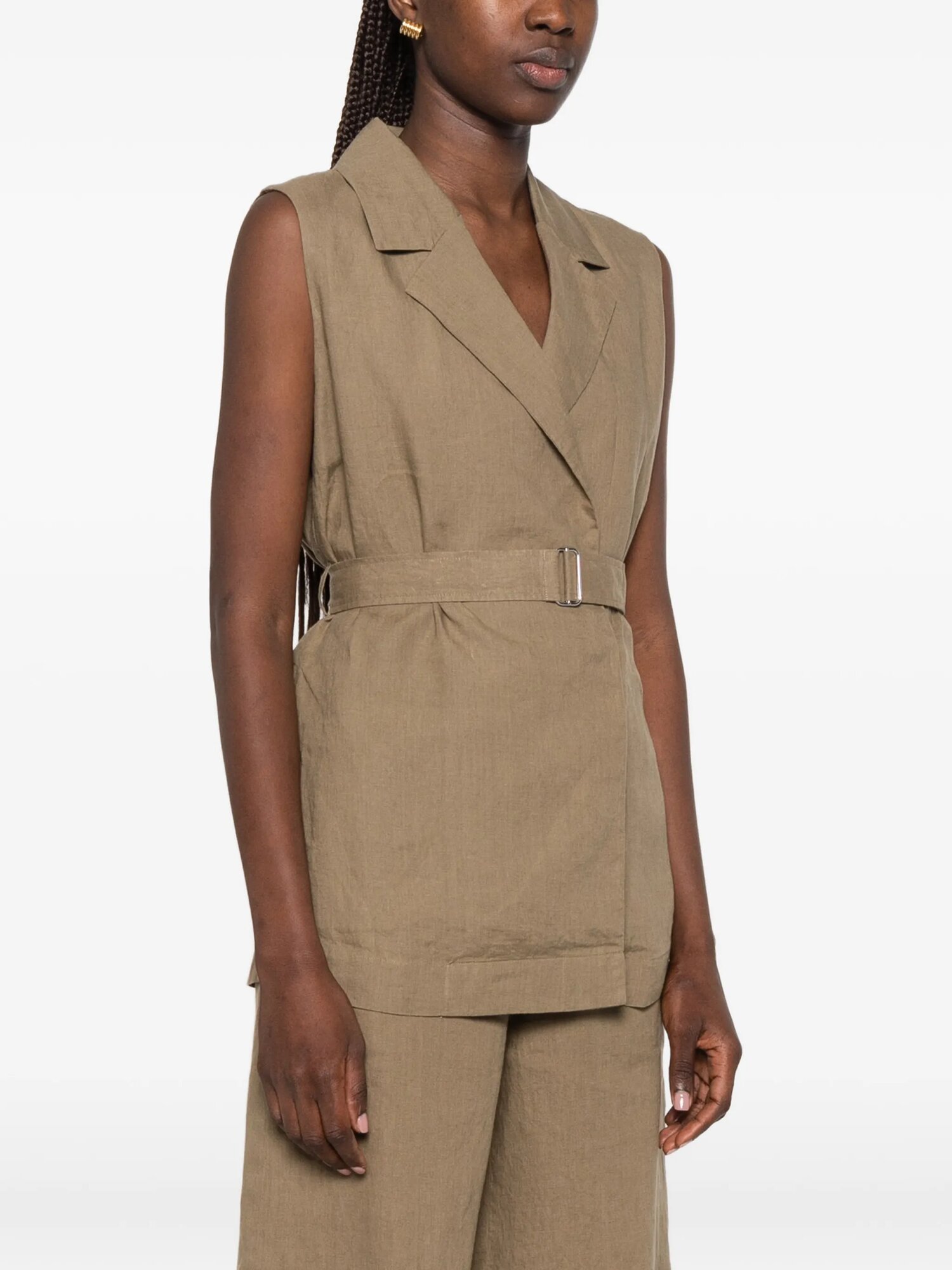 Куртка XACUS Belted sleeveless jacket, размер 42, green — фото 1