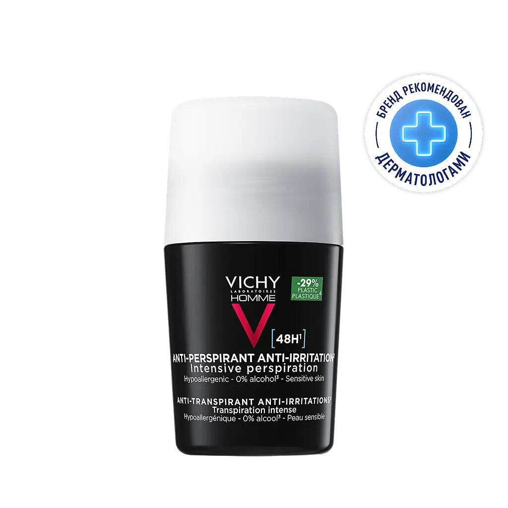 Vichy Homme дезодорант-антиперспирант 48 ч для чувствительной кожи 50 мл 1 шт
