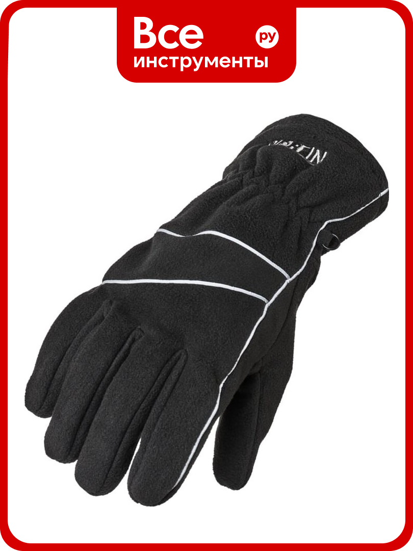Перчатки NORFIN GALE WINDSTOP р. XL 703024-XL, черные, полиэстер, манжетная фиксация, для рыбалки и активного отдыха