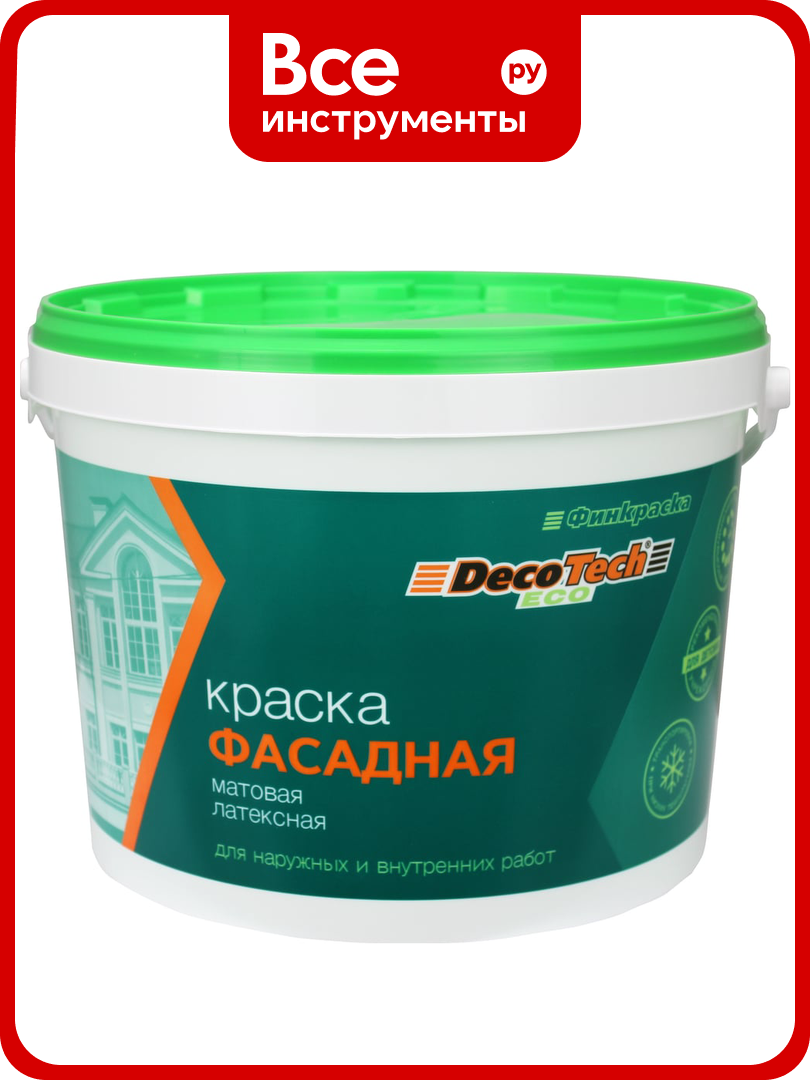 Краска в/э DecoTech Eco, фасадная, 14кг, oсновной 00-00014132