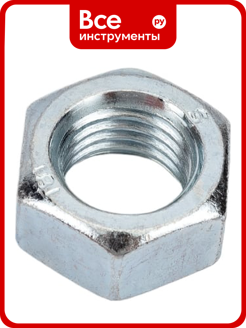 Гайка ЗУБР ГОСТ 5927-70, M16, 2 шт, кл. пр. 6, оцинкованная, 303556-16