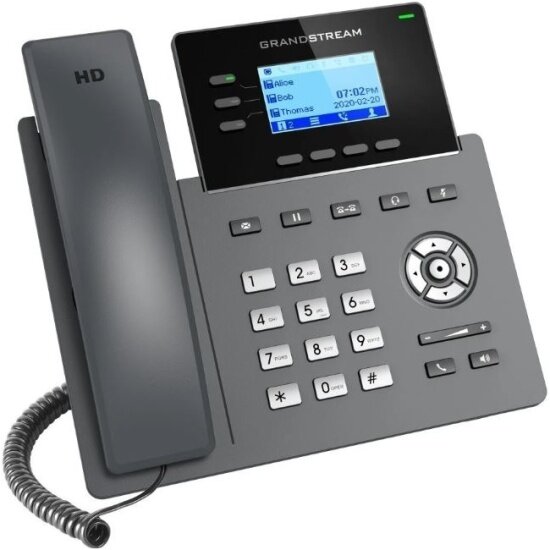Телефон VoiceIP Grandstream GRP-2603 6 SIP аккаунтов, 3 линии 10/100/1000, дисплей 2,48"(132x64)