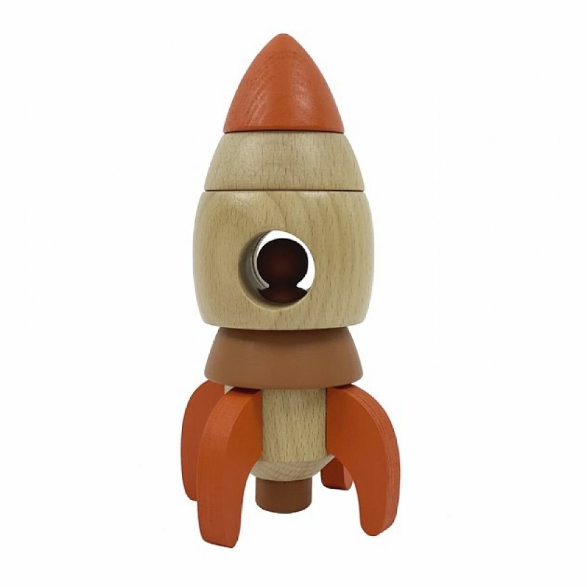 Развивающая игрушка Egmont Toys - Деревянный конструктор "Ракета", 18+ мес. - Эгмонт тойс 7755334