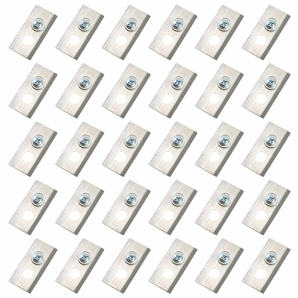 30 сменных ножей для Mammotion Luba, нерж. сталь, двойные отверстия, износостойкие, универсальные, быстрая установка
