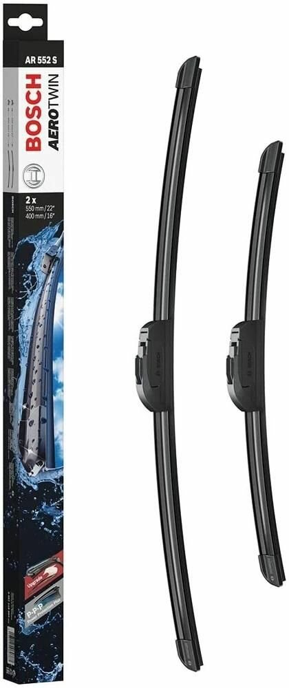 Стеклоочистители BOSCH 3397118984 AeroTwin 550 мм, 400 мм, комплект, Ford Fiesta V, Fusion 11, 01-, Hyundai Accent 00-, Kia Rio 05-