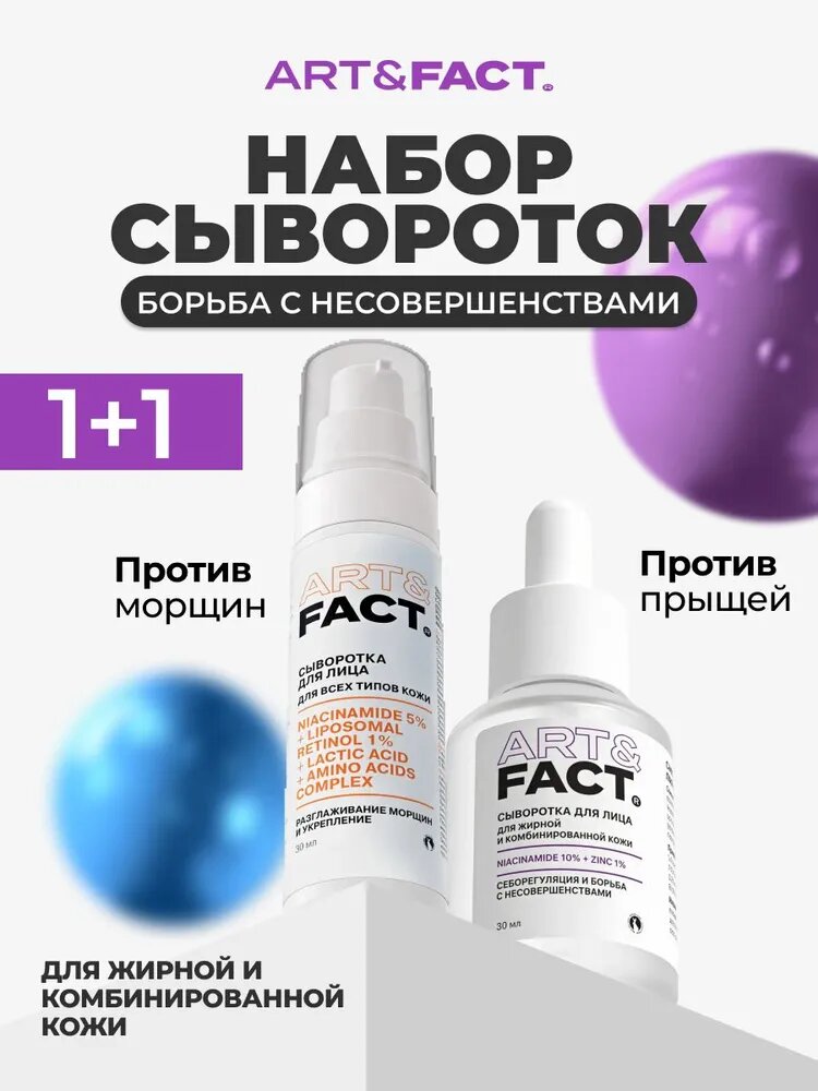 Искусство И предметы./ Антивозрастная сыворотка для лица с PDRN 3%, комплексом пептидов 1% и бакучиолом 0,5%