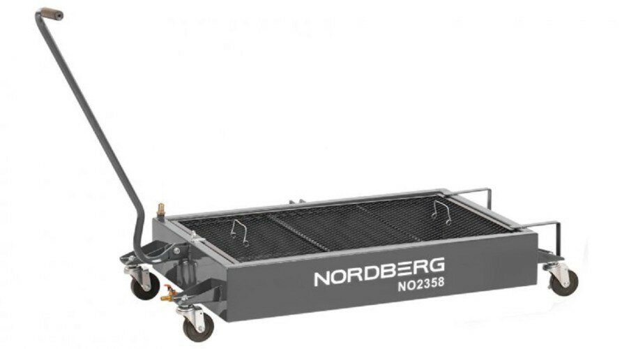 Поддон для слива масла NORDBERG NO2358 на колесах, 58 л, серый NO2358(G)
