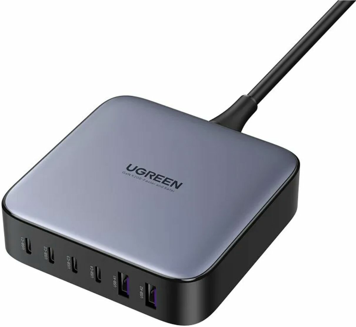 Сетевое зарядное устройство UGREEN CD271-40914 GaN 200W Desktop Charger, 6 портов