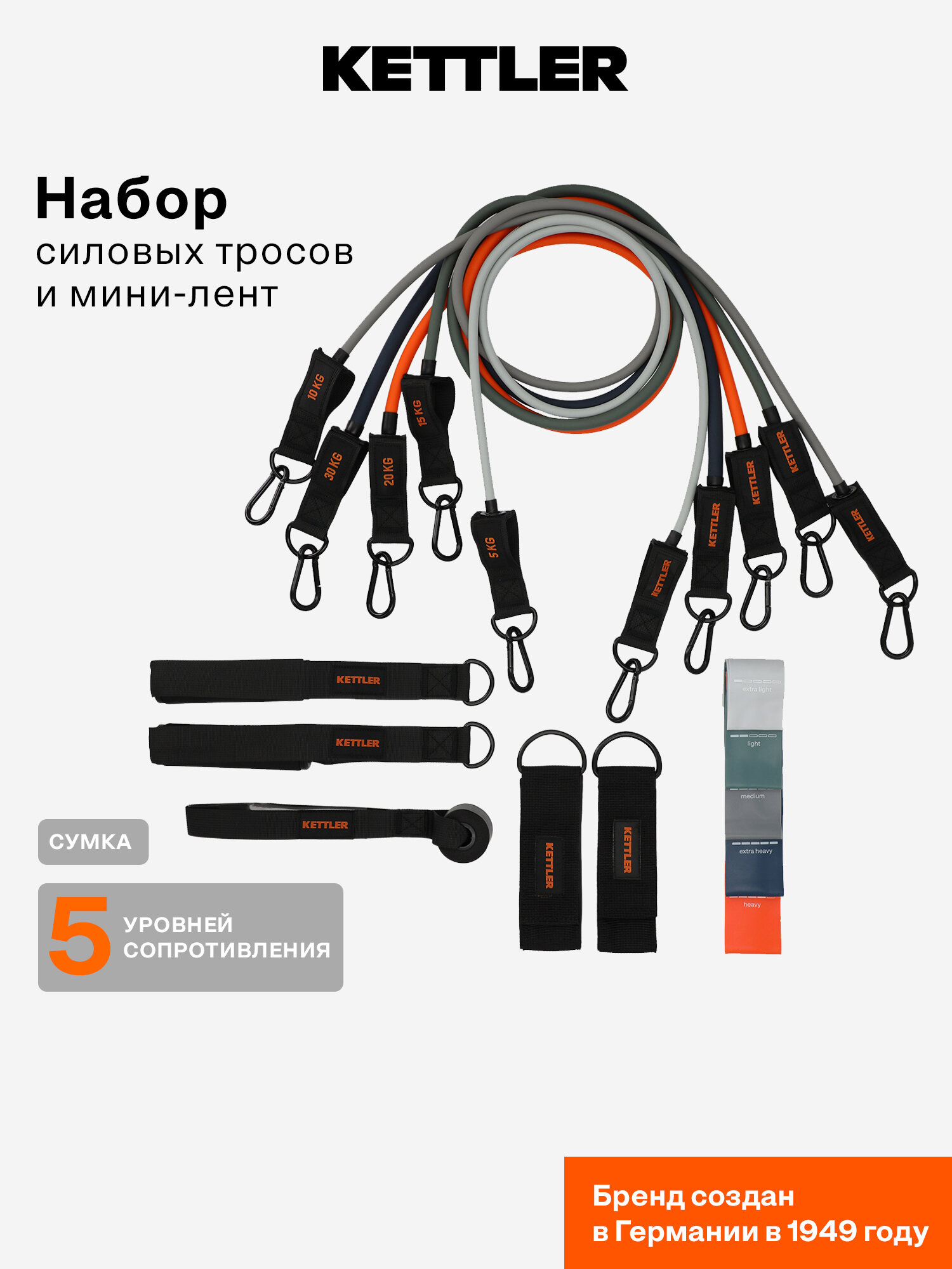 Набор силовых тросов и мини-лент KETTLER