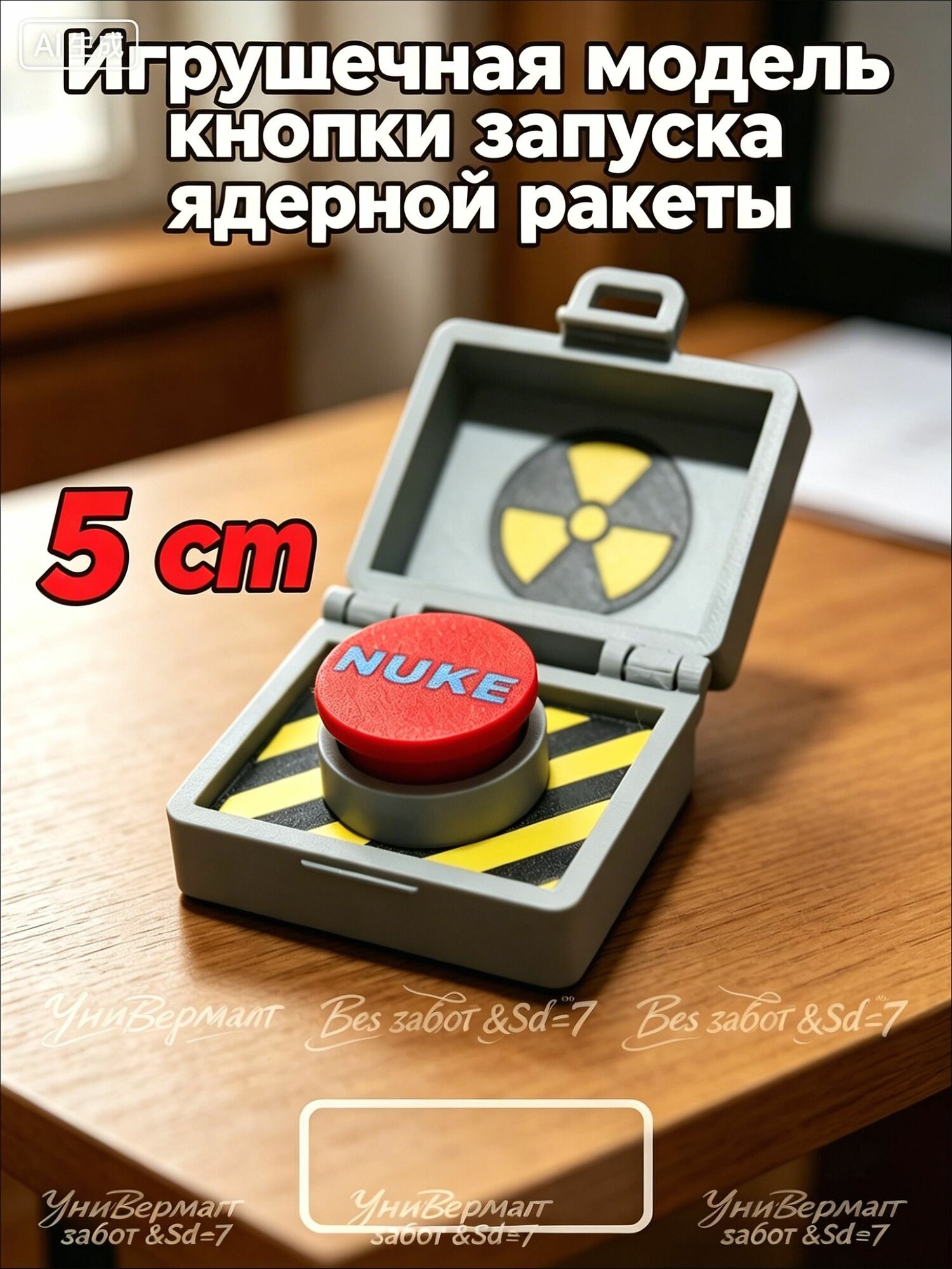 Игрушечная модель кнопки запуска ядерной ракеты, 5 см, 1 шт.