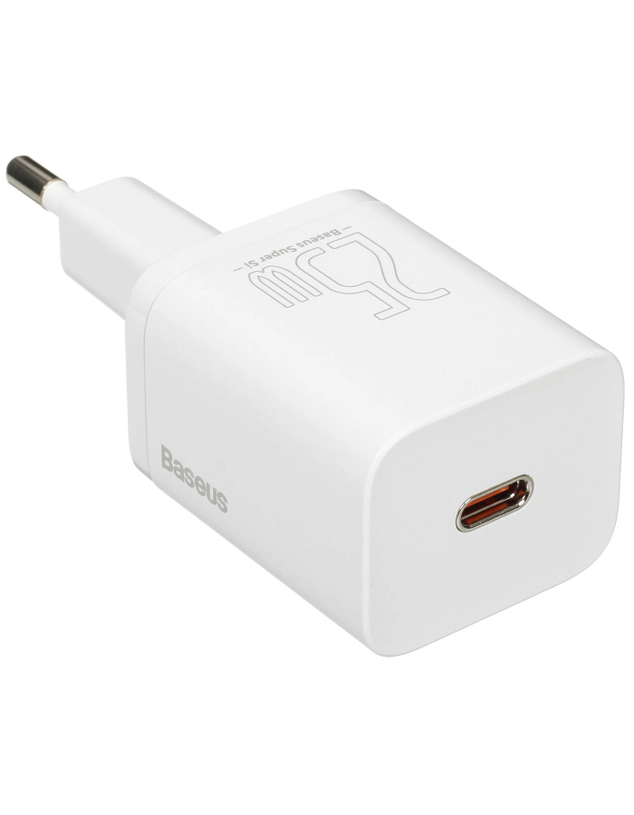 Зарядное устройство сетевое Baseus CCSP020102 Super Si Quick Charger USB-C 25W White