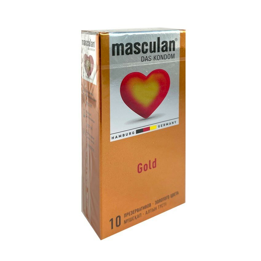 Презервативы MASCULAN 5 Ultra Gold №10 премиальные золотые со смазкой, натуральный латекс