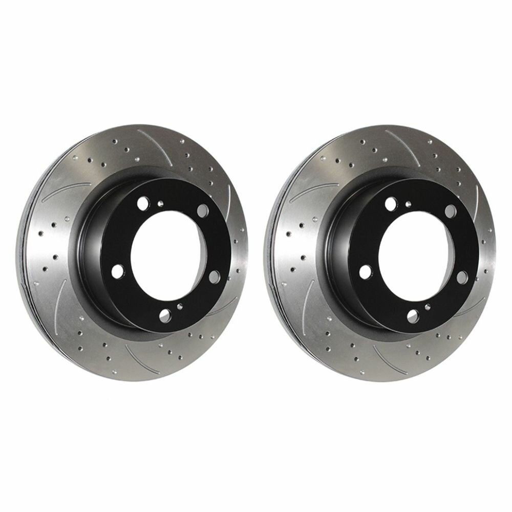Комплект дисков тормозных спереди перфорированные SAT ST-43512-60180PF TOYOTA LCR200 / LEXUS LX570 07-15