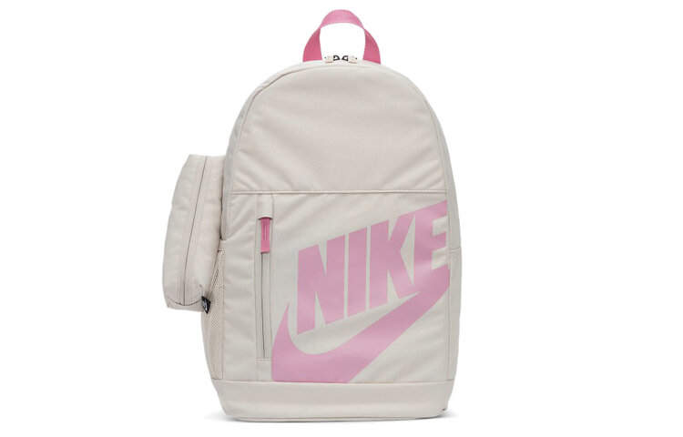 Сумка NIKE, фактура тиснение, молочно-белый