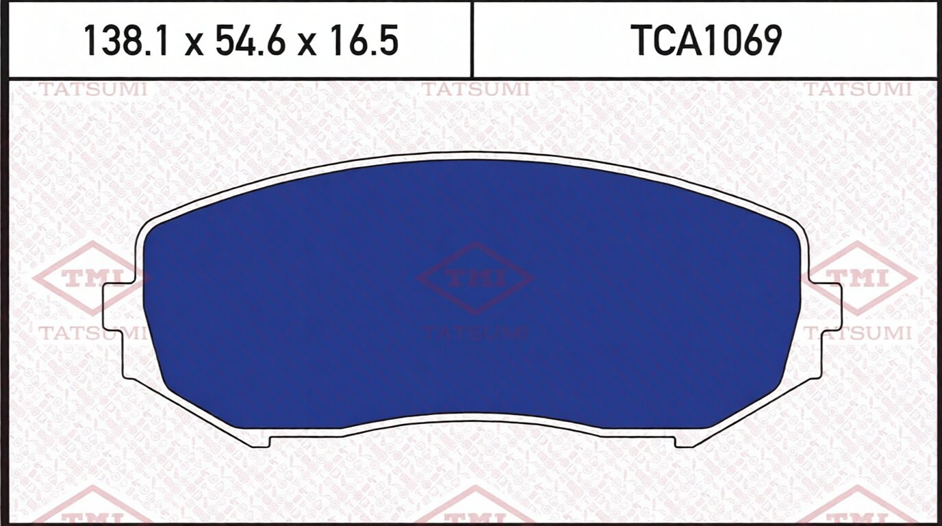 Колодки тормозные дисковые передние SUZUKI Grand Vitara/XL-7 06- TCA1069 TATSUMI арт. TCA1069