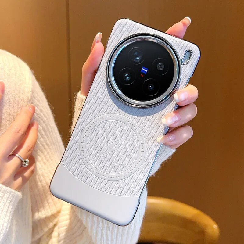 Чехол для VIVO X200, белый, магнитный