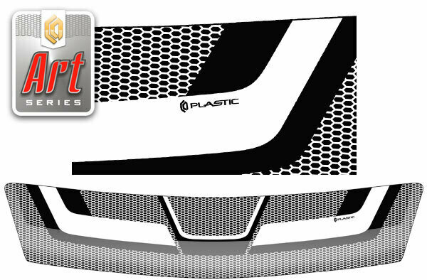 Дефлектор капота для Toyota Passo 2004-2010 Серия Art черная