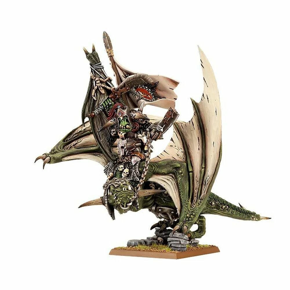 Орк на Виверне. Азхаг мясник warhammer 40000. Миниатюра для настольной игры вархаммер . Azhag The Slaughterer.