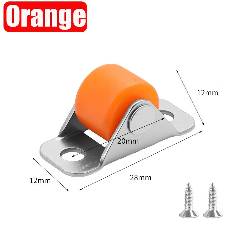 Мебельные ролики черные/оранжевые из пластика 24PCS, Orange