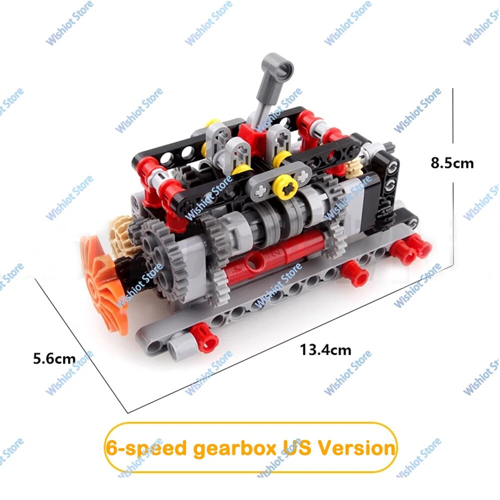 MOC 6-скоростная коробка передач, Цвет: 6 speed gearbox