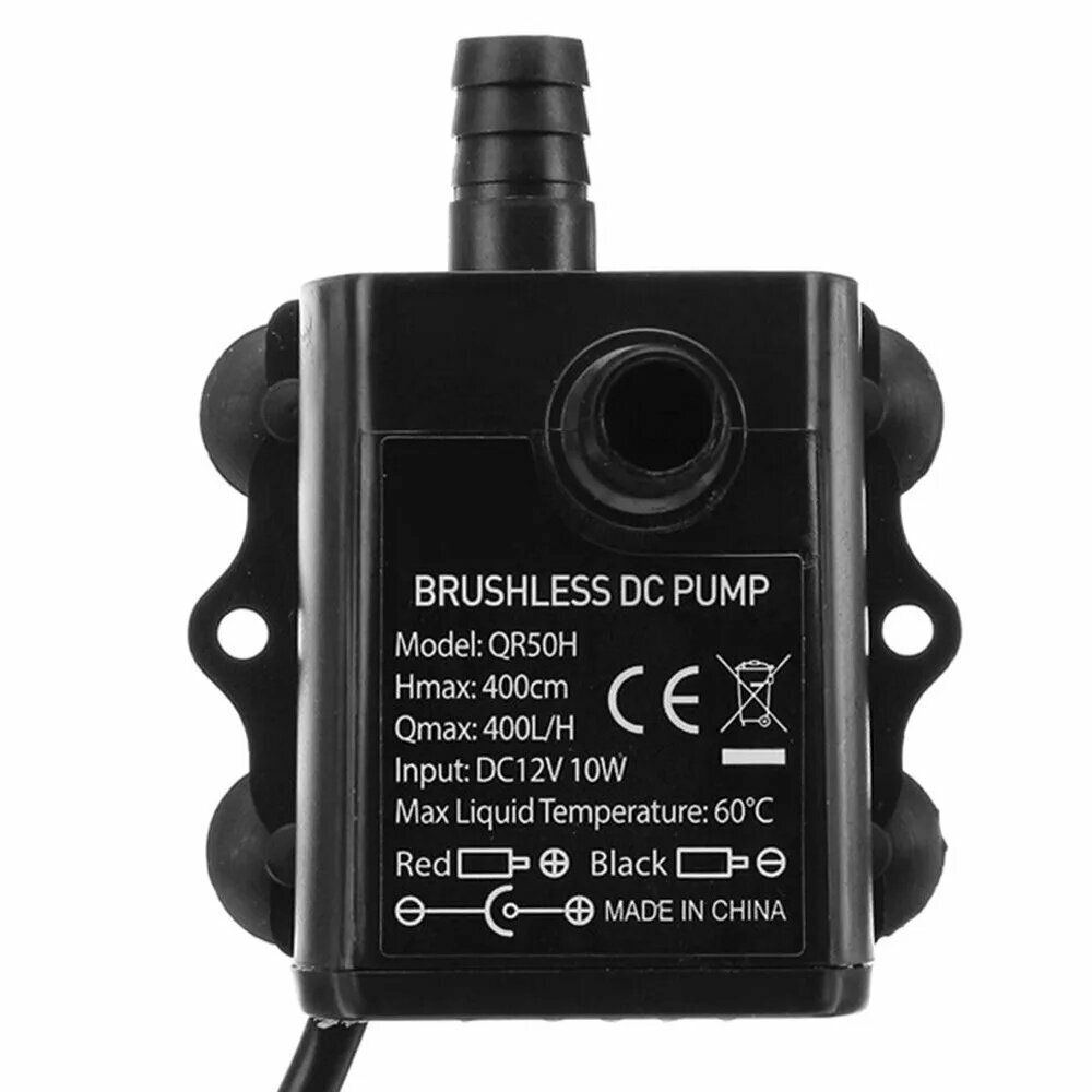 DC12V 5,5 * 2,1 мм 400 л/Ч Сверхшумный Бесщеточный погружной насос с регулированием расхода