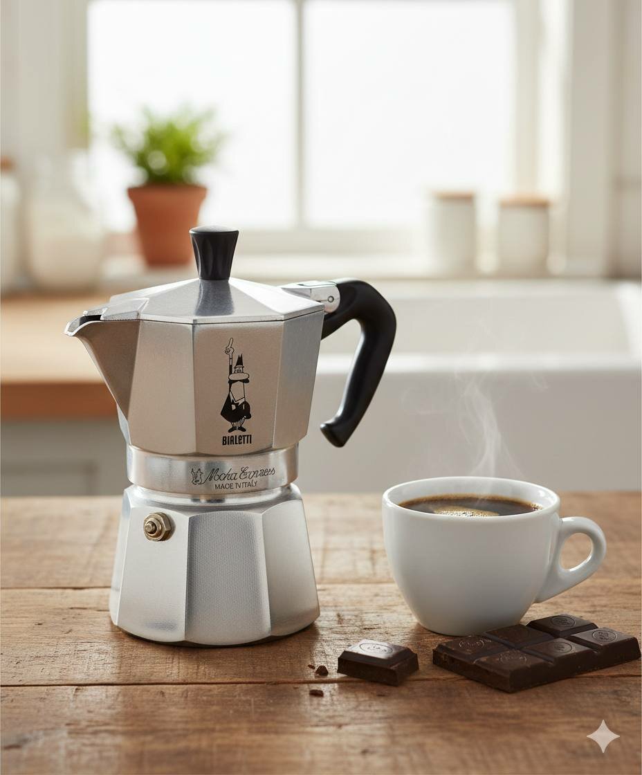 Гейзерная кофеварка Bialetti Moka Express 1162, 130мл, 3 чашки