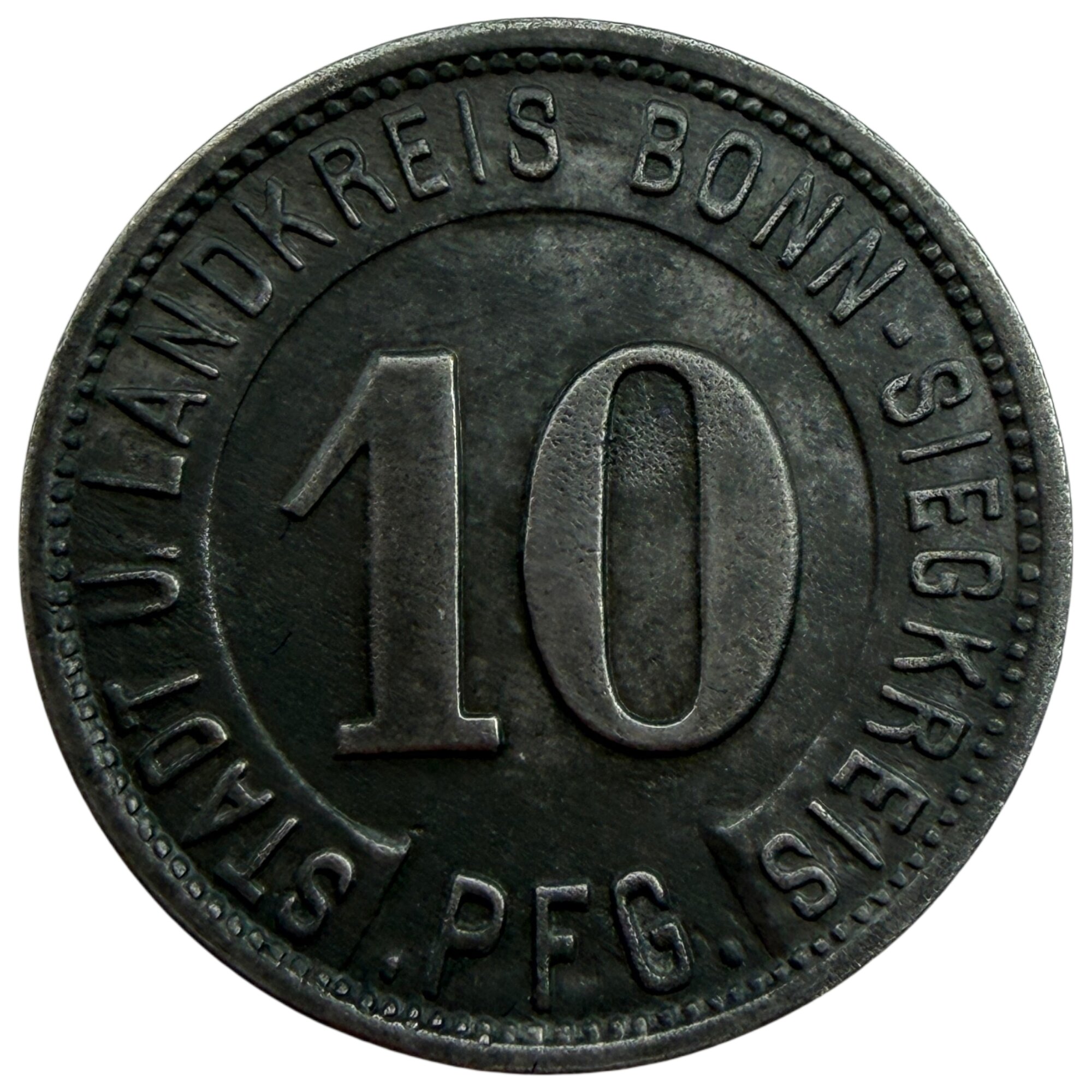 Германия, Веймарская республика, Бонн 10 пфеннигов 1919 г. (Zn)
