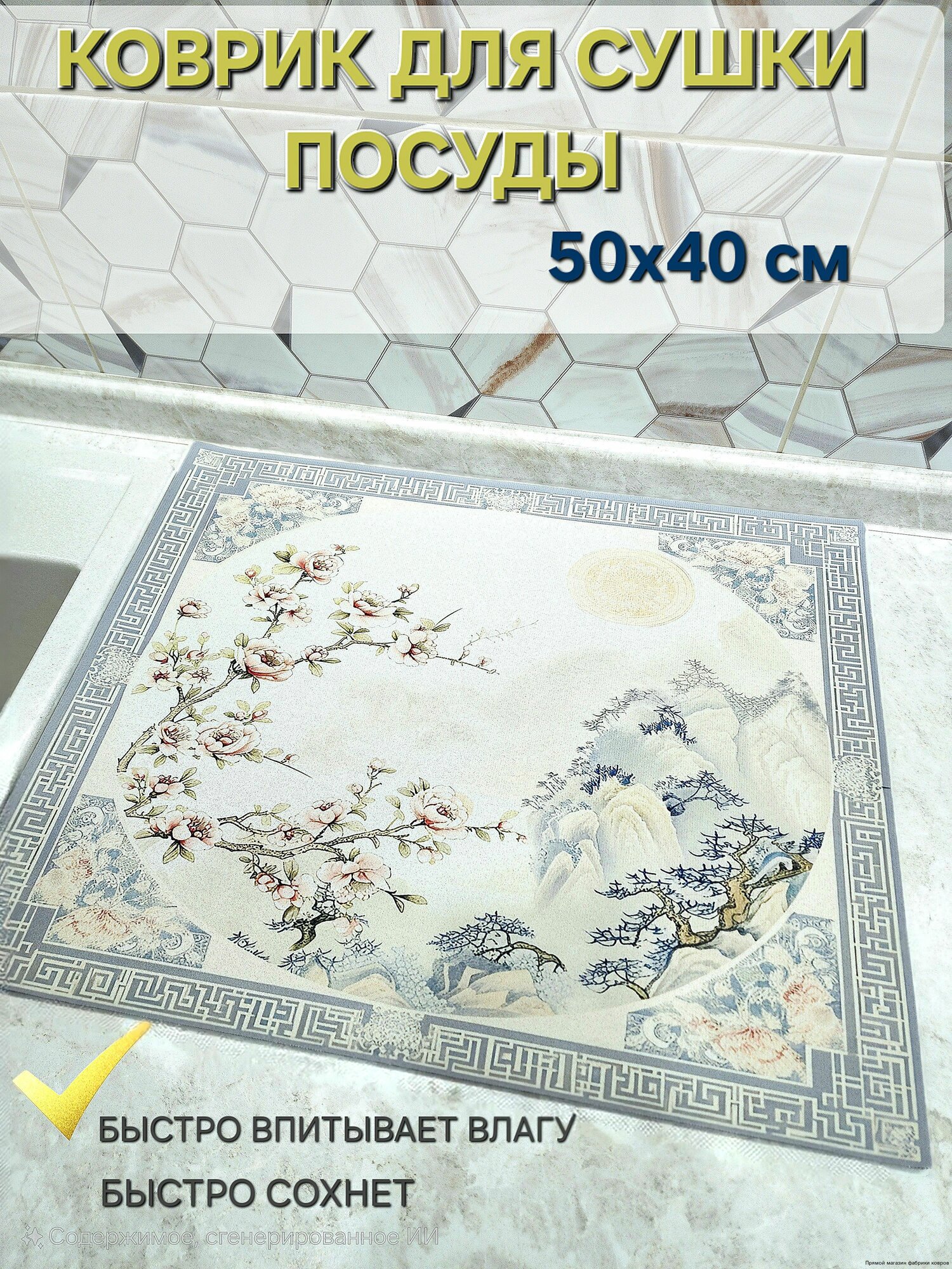 Коврик для сушки посуды