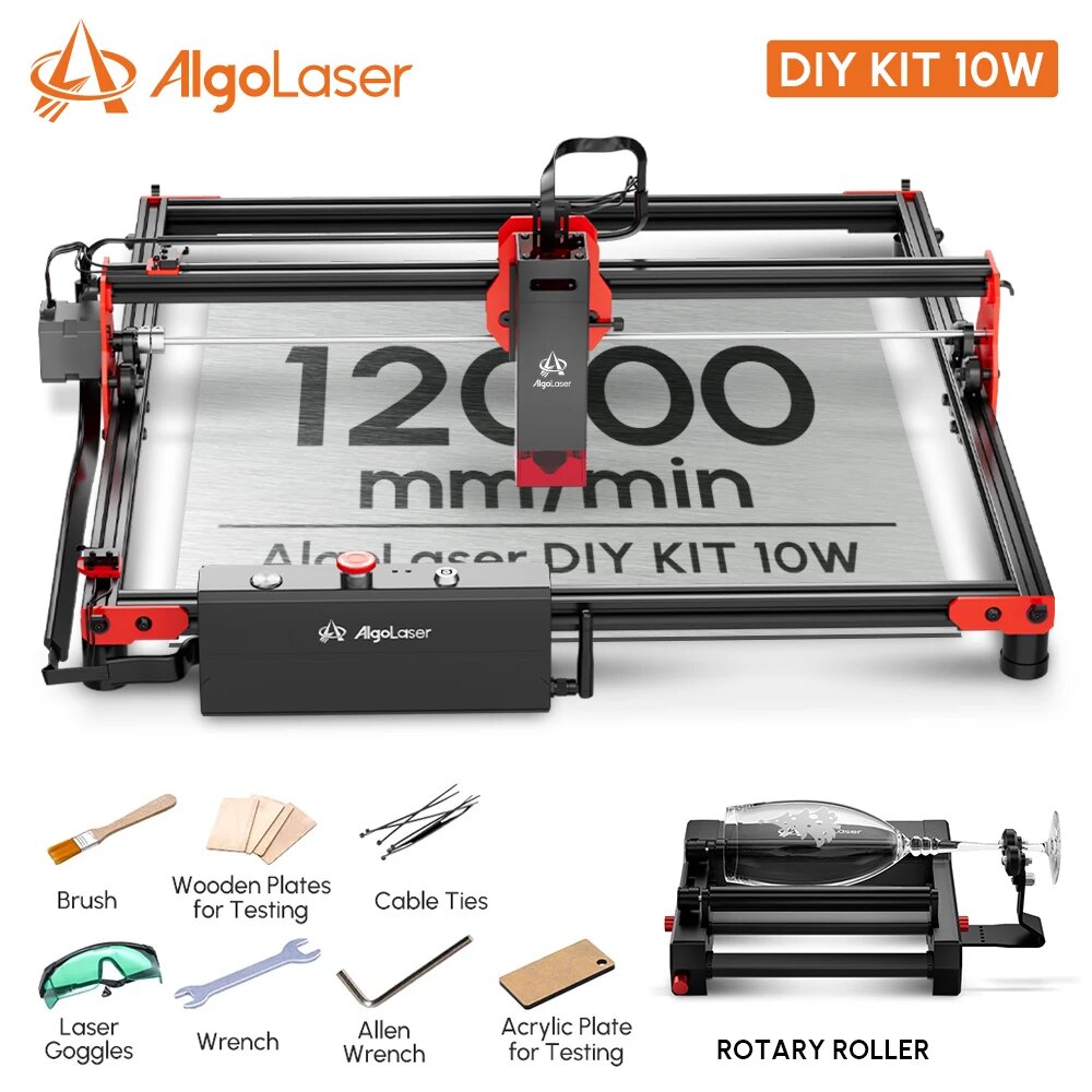 AlgoLaser DIY KIT Мощный лазерный гравировщик для дерева Cutter с Wi-Fi автономным управлением CNC машина для гравировки логотипов на металл и стекло Ortur