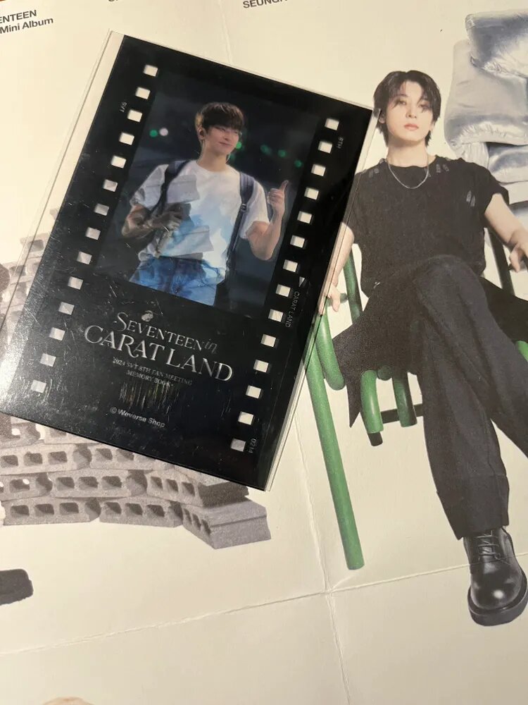 Пленочная карточка Wonwoo SEVENTEEN CARAT LAND 2024 Коллекционная карточка Вонву, 8th Fan Meeting