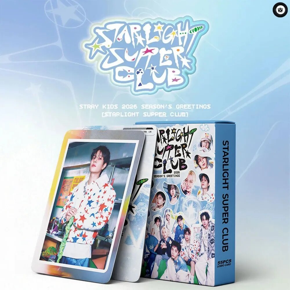 VOFIRROB STRAY KIDS, набор из 55 LOMO-карточек Сезонные поздравления 2026 Starlight super club , мини-фотокарточки K-POP SKZOO