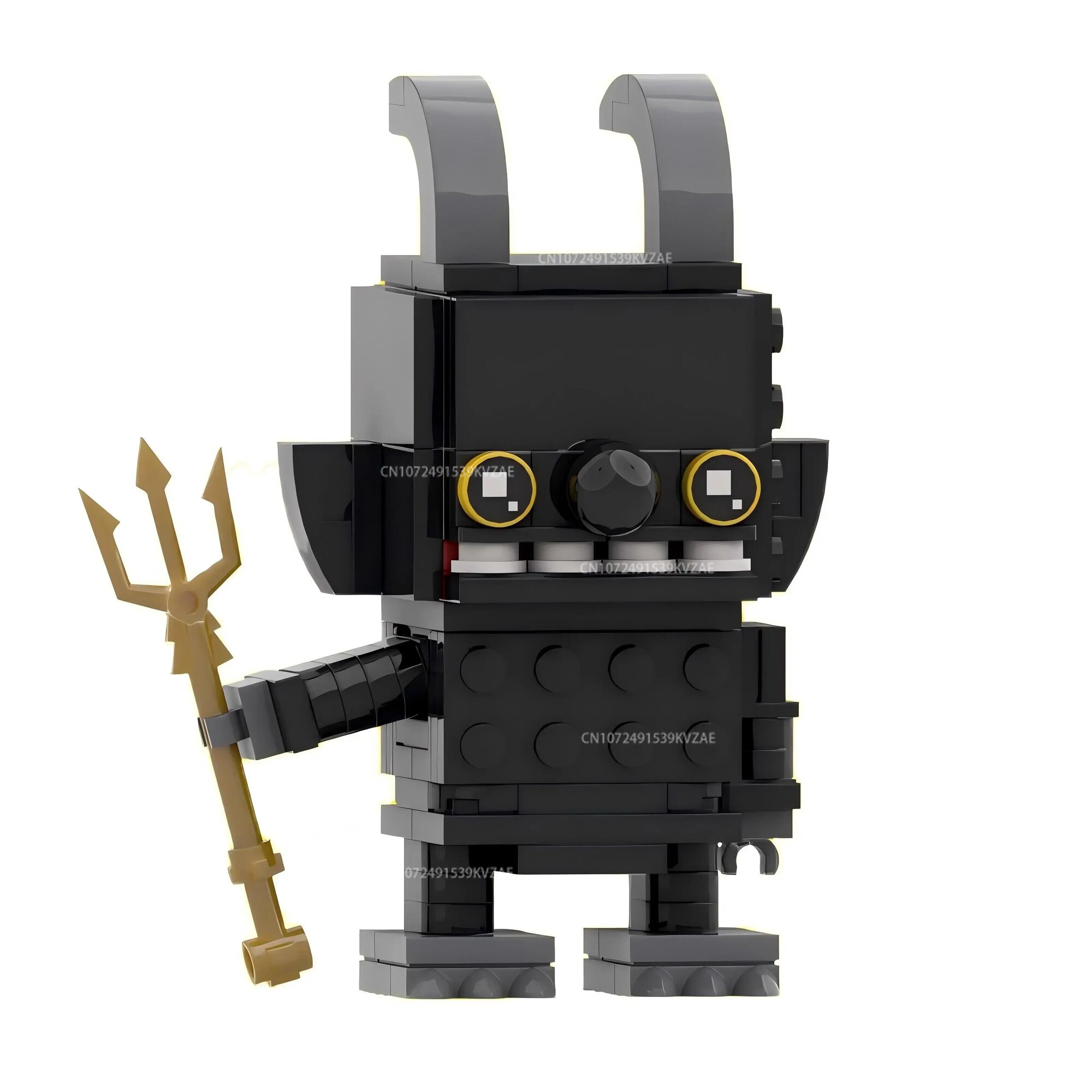 MOC Набор LEGO Eighties Black Robot с трезубцем, 128PCS