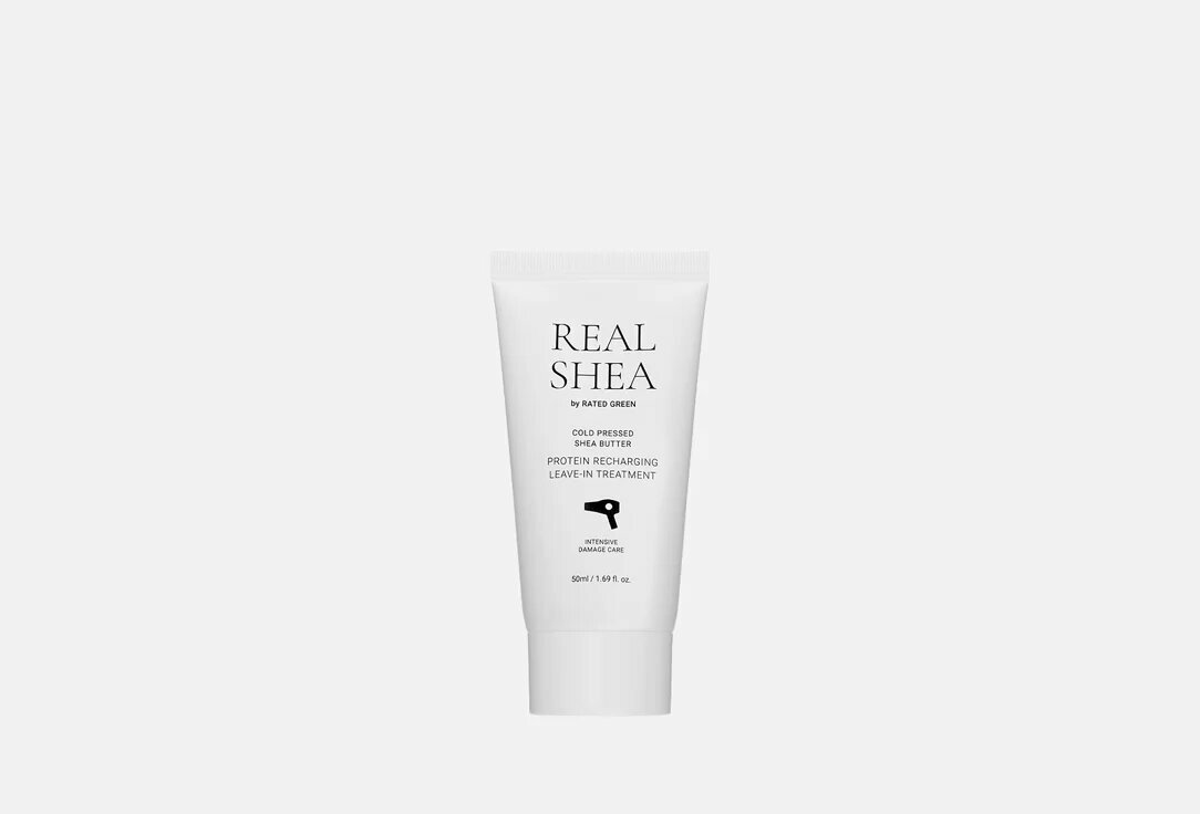 RATED GREEN Cold Pressed Shea Butter Protein Recharging Leave-in Treatment Восстанавливающий крем для волос с маслом ши 50 мл
