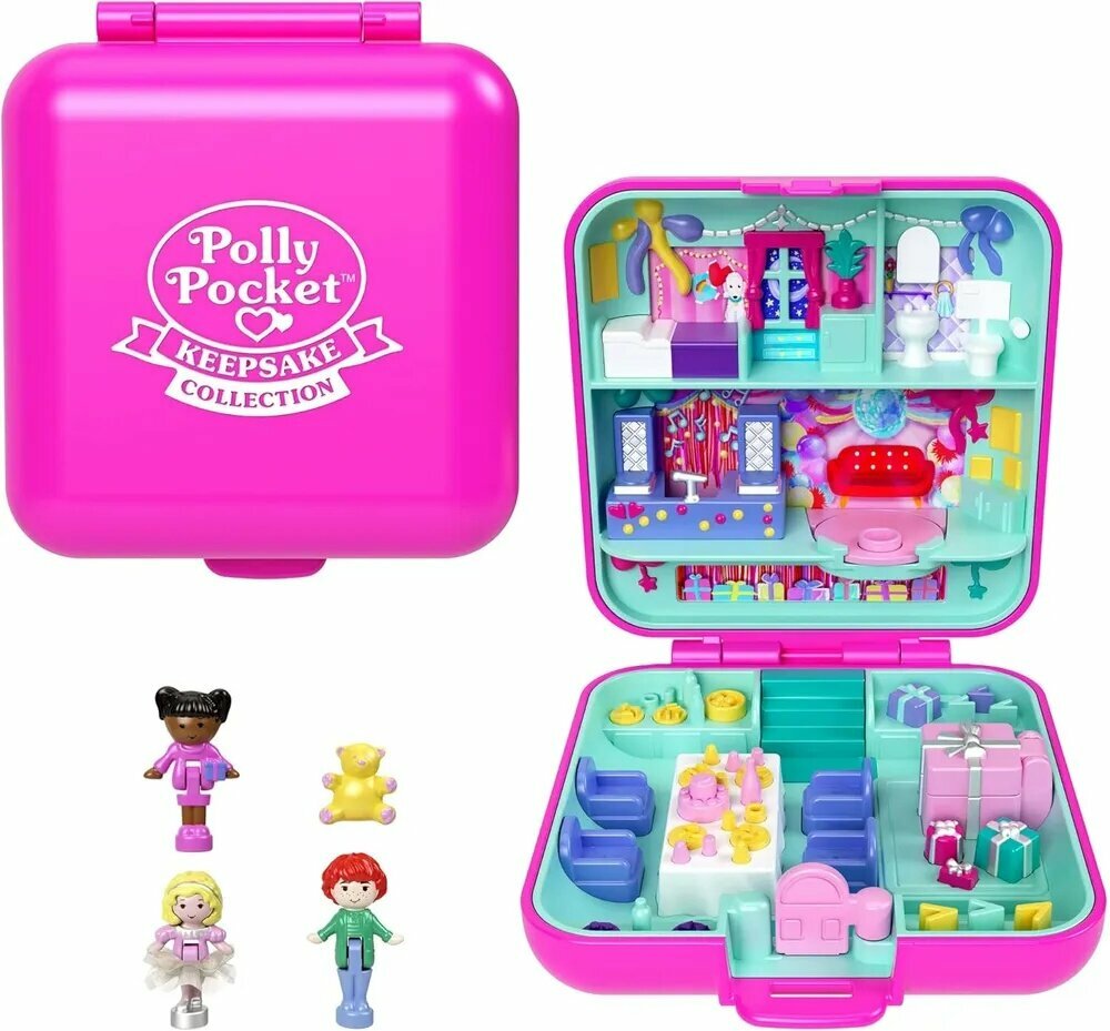 Polly Pocket Ностальгический компактный игровой набор к 80-летнему юбилею JGK22