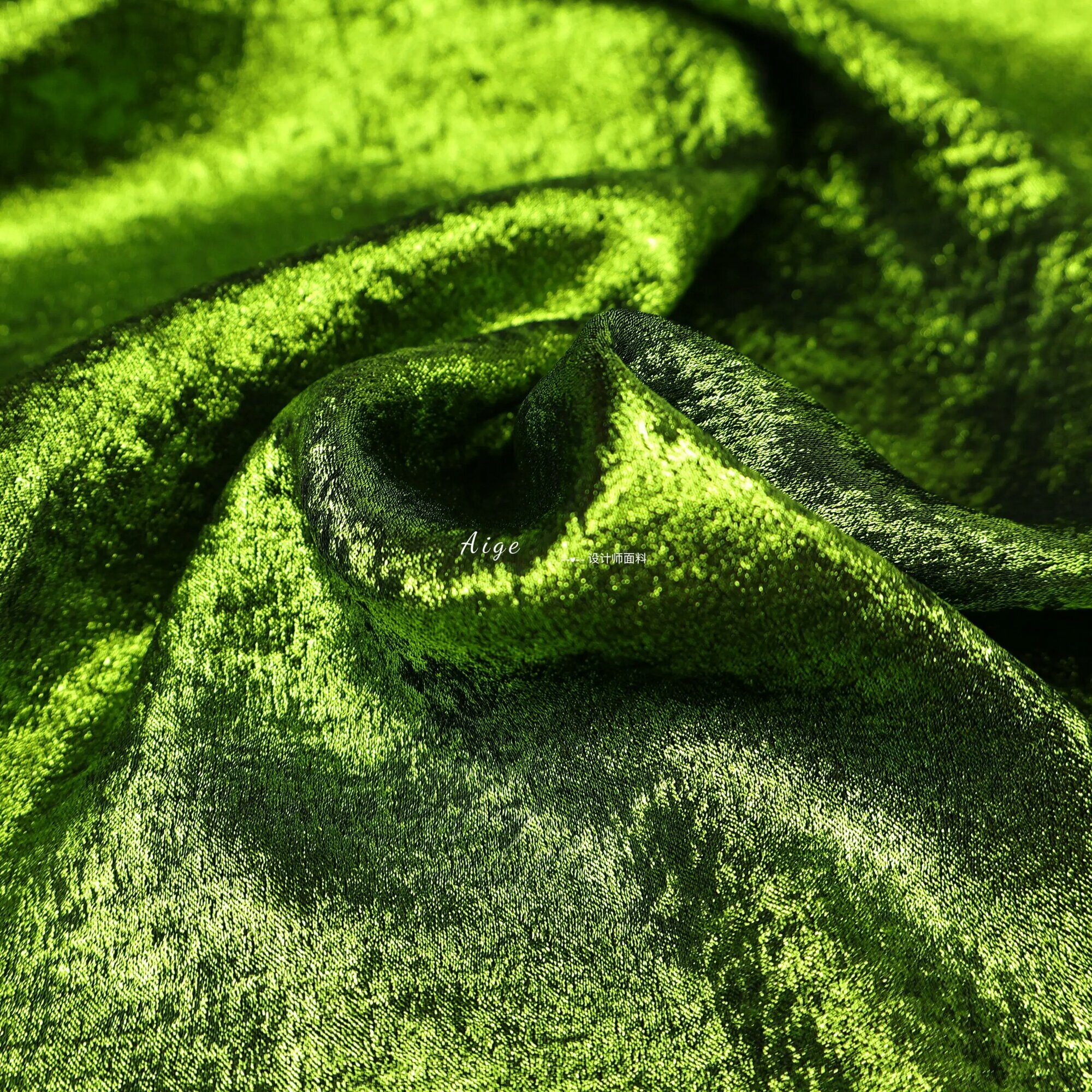 Полиэстер парча золотая 147х50 см Зеленый, grass green