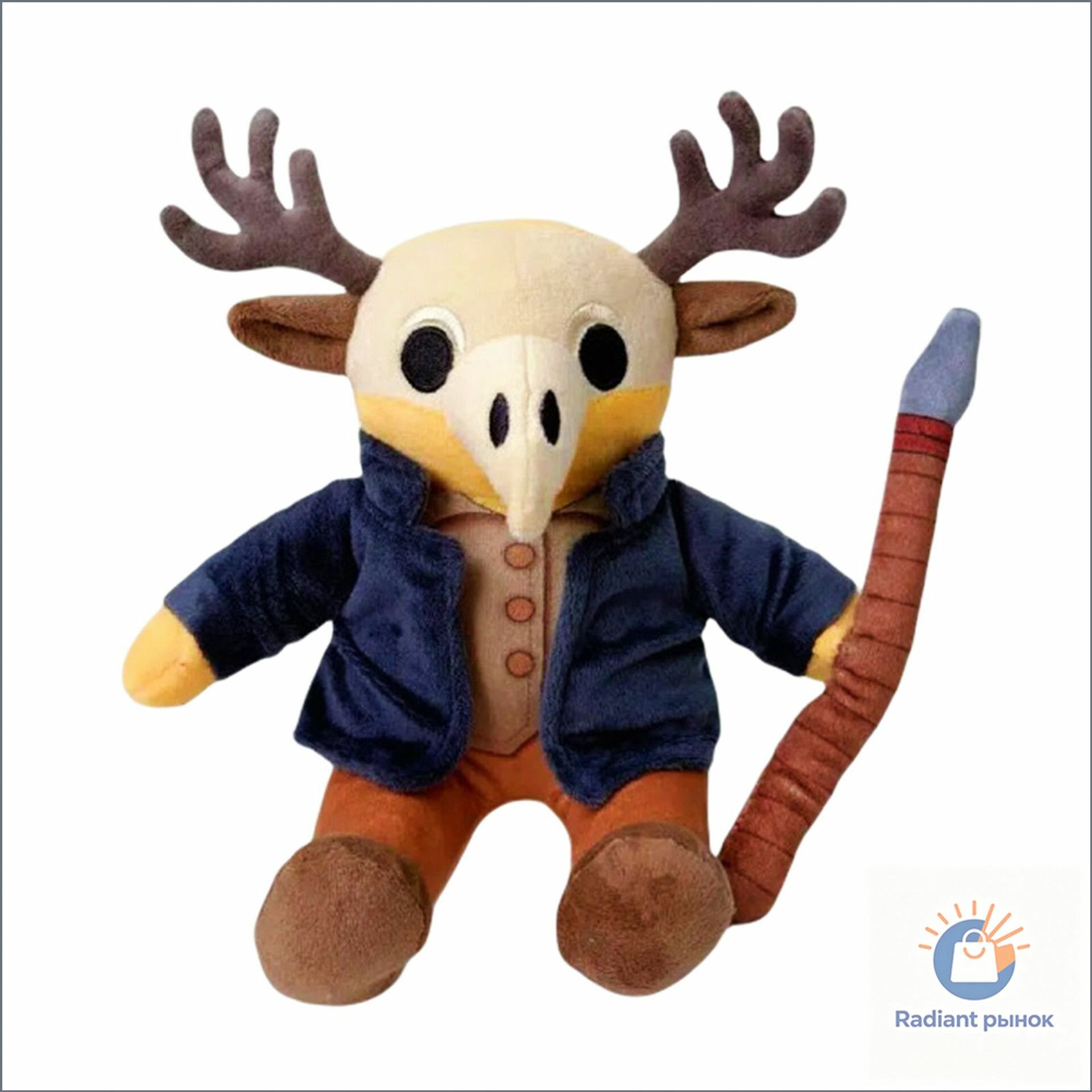 Мягкая игрушка-олень из игры, высота 25 см, из короткого ворса, наполнитель из ПП-хлопка