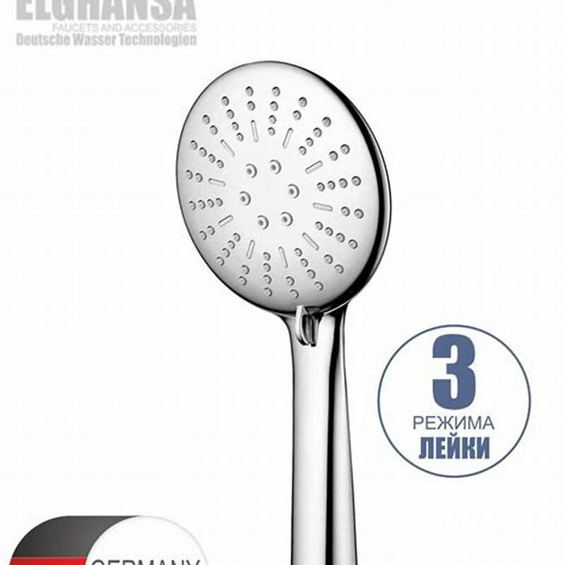 ELGHANSA MB-020-Chrome. Лейка душевая, 3 режима