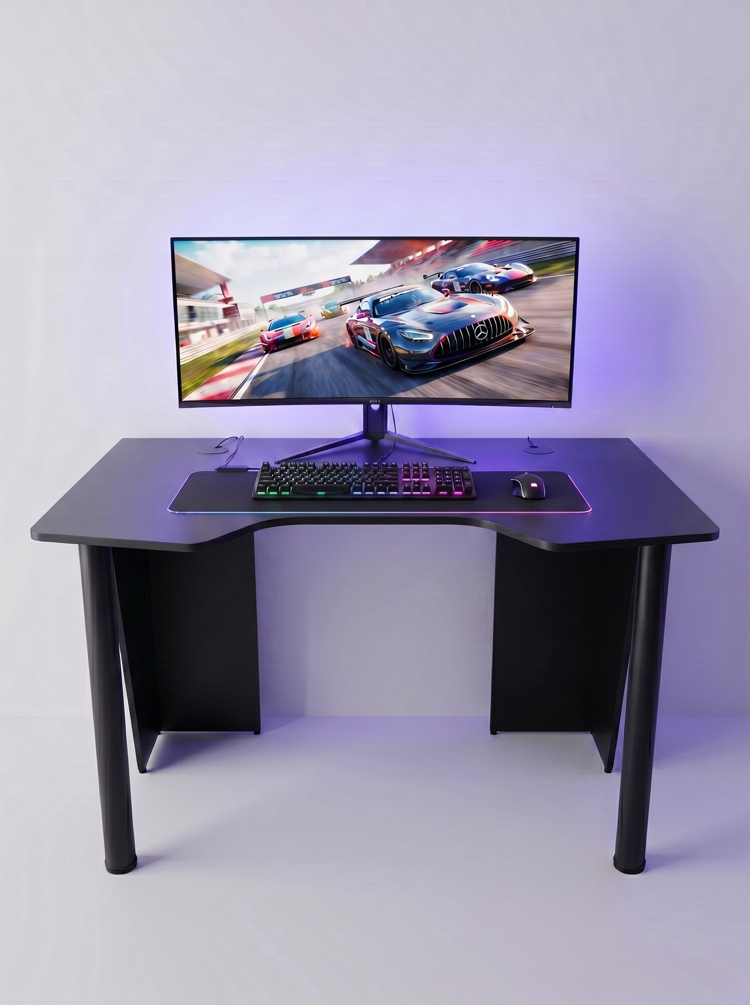 Компьютерный стол, 120см, черный, Fps mebel , игровой, геймерский