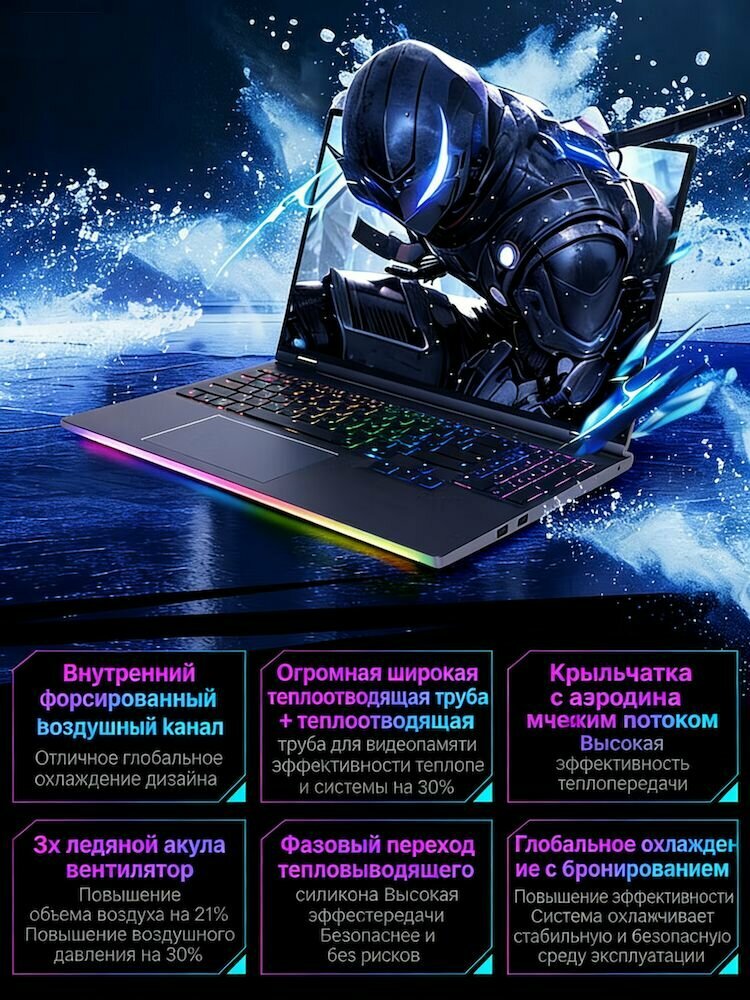 Игровой ноутбук MECHREVO YaoShi 16Ultra, U7-255HX, RTX5070Ti, 32ГБ/2ТБ, Русская раскладка — фото 1