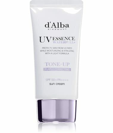 Солнцезащитный крем d'Alba Waterfull Purple Correcting Tone-Up Sun Cream SPF 50+, фиолетовый, 50 мл