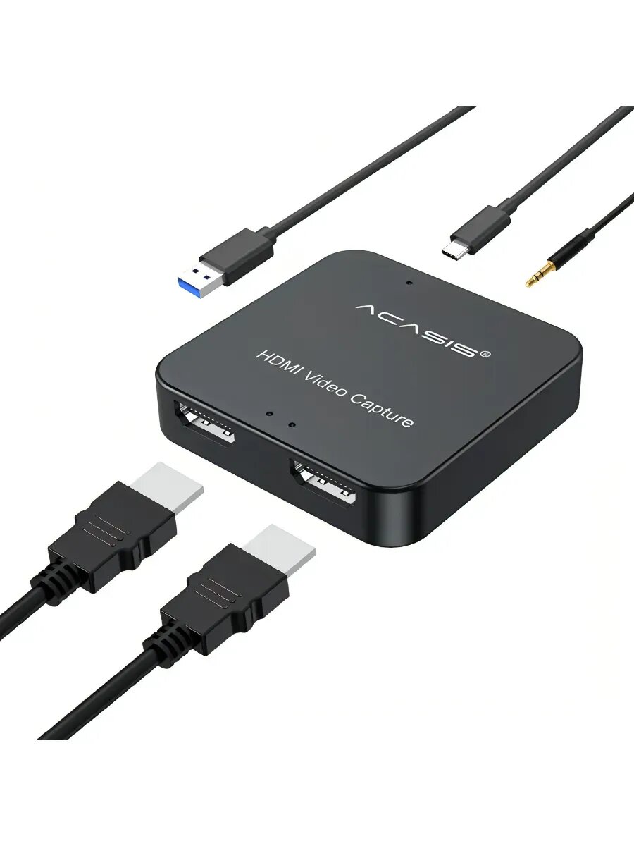 Карта видеозахвата ACASIS HD33 HDMI, 1920x1080, USB Type-C, 4K, 60FPS