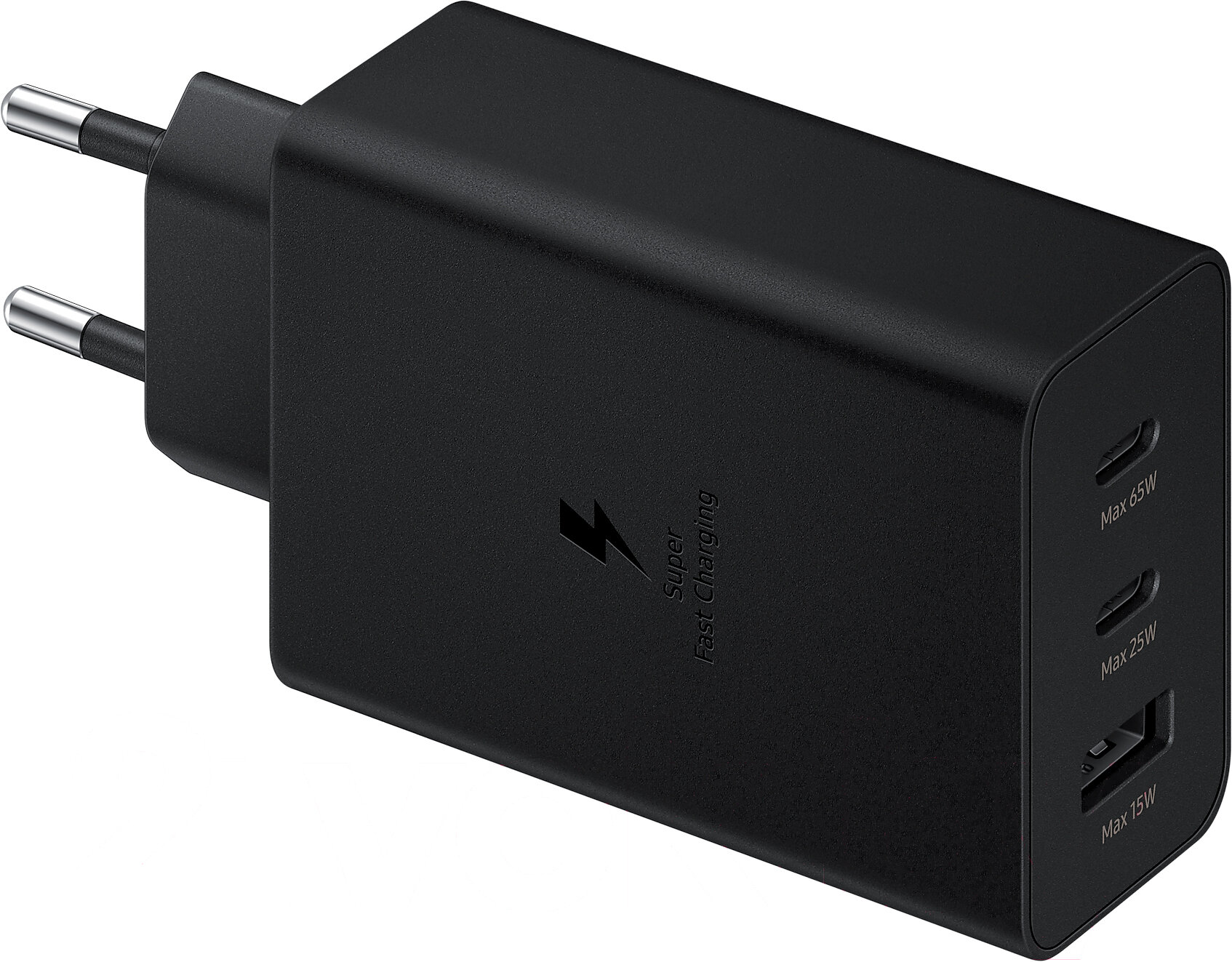 Сетевое зар./устр. Samsung EP-T6530 65W 3A (PD) USB/2xUSB Type-C для Samsung черный (EP-T6530NBEGEU)