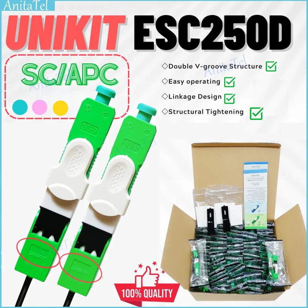 Unikit ESC250D оптический соединитель SC/APC SM 90pcs UPC