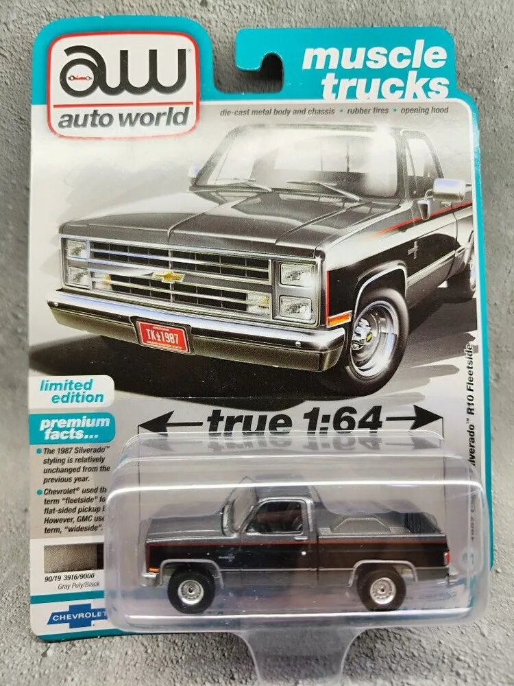 Auto World, литая модель 1:64(Шевроле Грузовик серый)