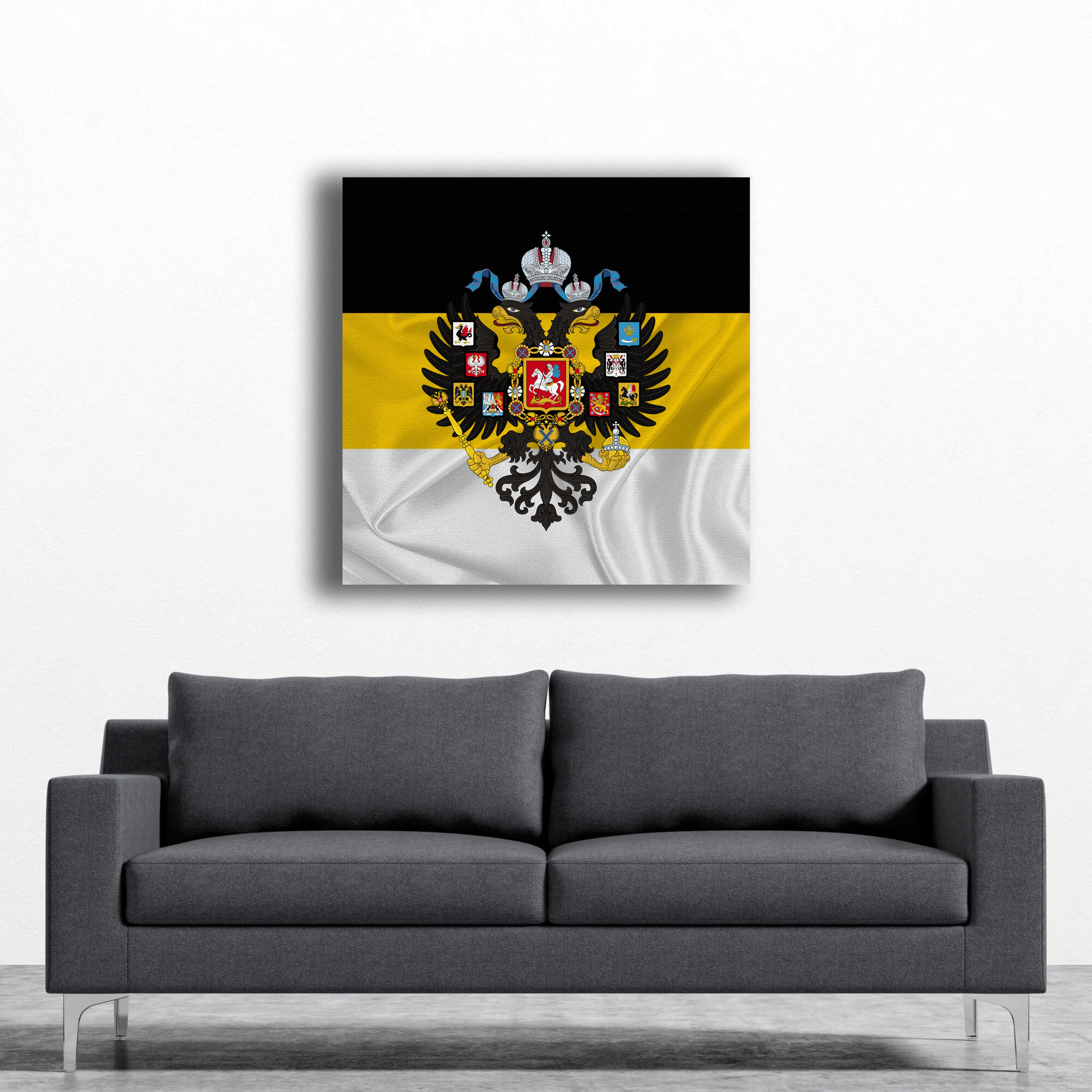 Картина на холсте Россия РФ Флаг / 60*60
