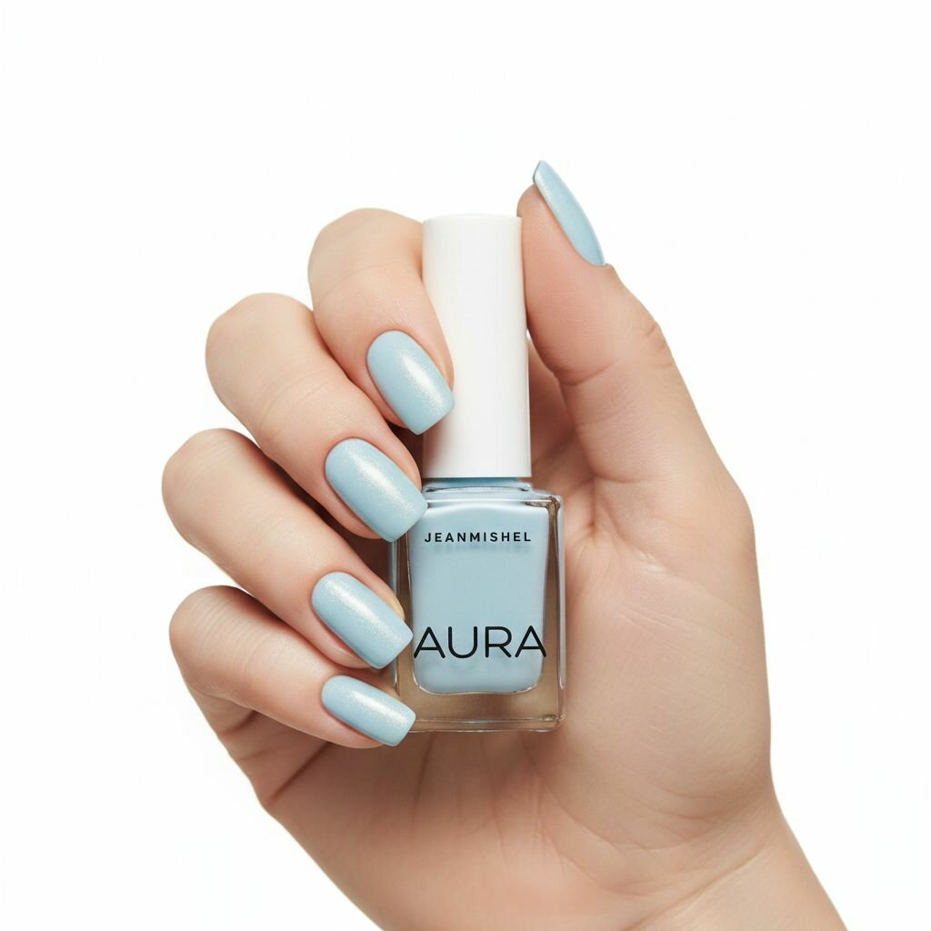 Лак для ногтей AURA 6 мл тон 492 нежно-голубой