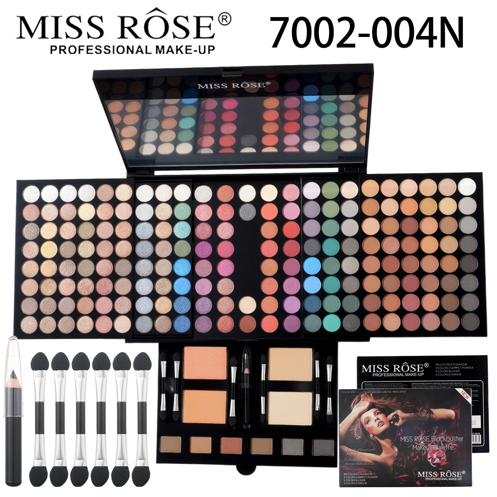 Палетка макияжа MISS ROSE 7002-004N естественный тон