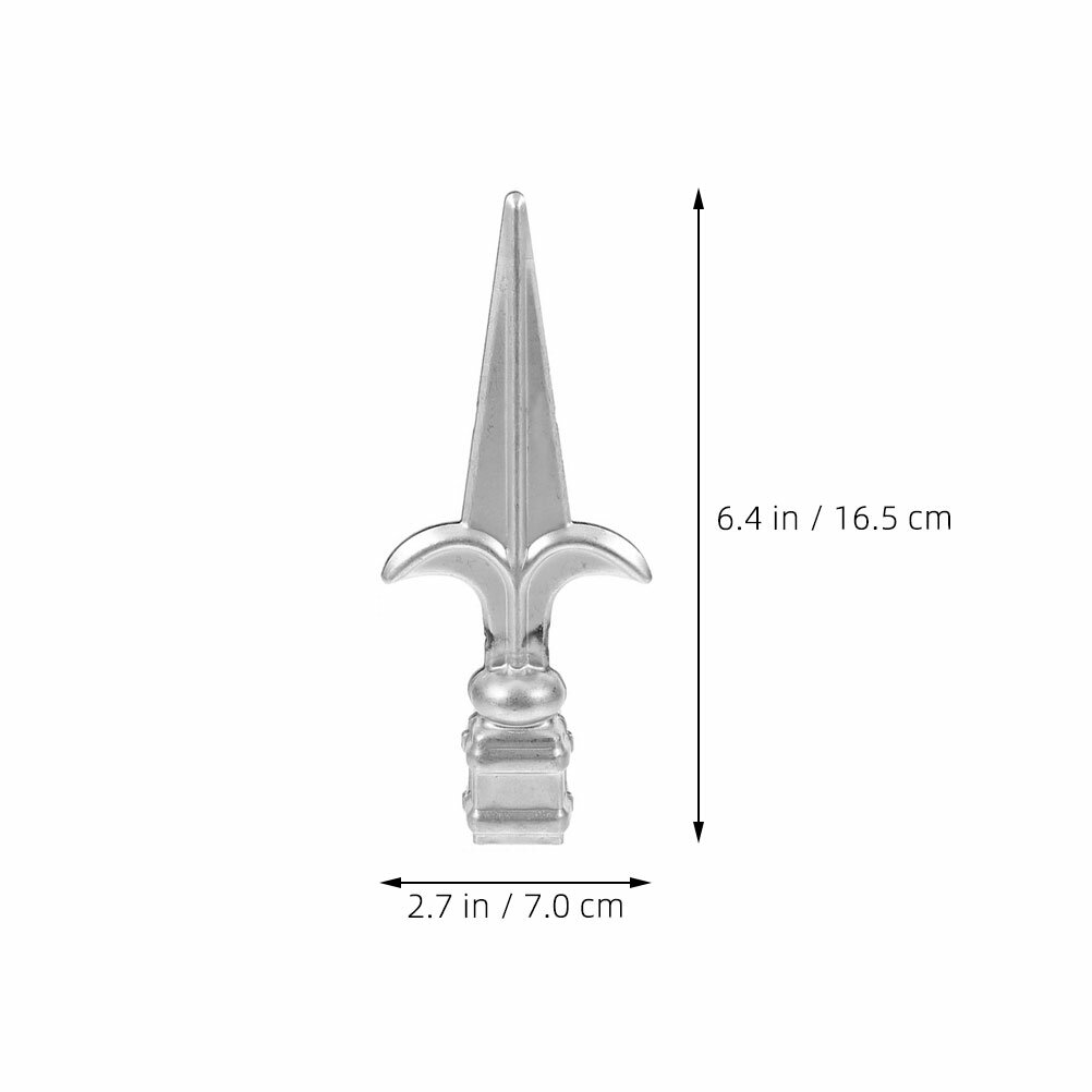 6 Штук Верхние Крышки Для Забора Серебристые 16.00X6.50X2.50Cm